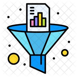 Data Filter Icon Download In Colored Outline Style