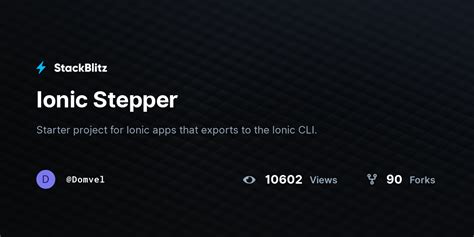 Ionic Stepper Stackblitz