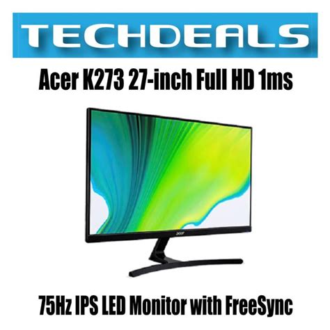 Acer K273 27 Inch Full HD 1ms 75Hz IPS LED Monitor With FreeSync Lazada Singapore