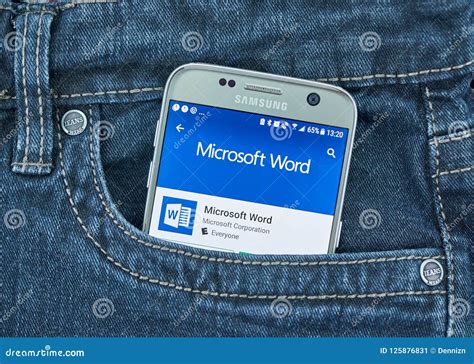 Microsoft Word Mobile Application On Screen Of Samsung Editorial Photo Image Of Device