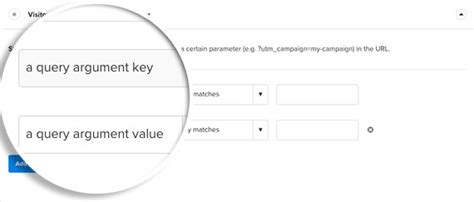 how to target campaigns to urls with query arguments