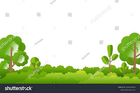 Green Landscape Green Tree Border Isolated Stock Vector Royalty Free 2085263950 Shutterstock