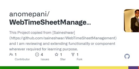 GitHub Anomepani WebTimeSheetManagementSystem This Project Copied