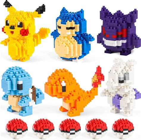 Buy Tohobk 6 Pack 3d Mini Anime Figures Building Blocks Sets Micro Figures Stitching Bricks For