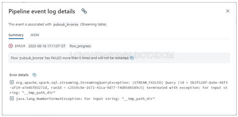 Solved Issue While Re Starting Streaming Dlt Pipeline P