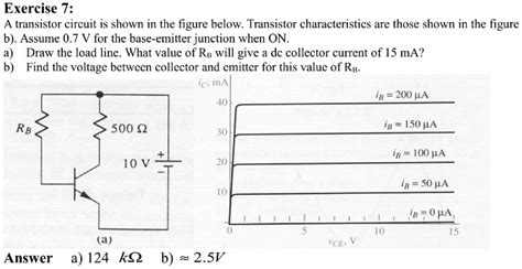 solved exercise 7 a transistor circuit is shown in the figure below