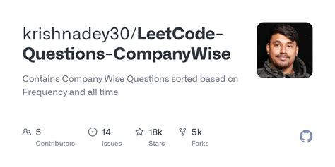Github Krishnadey30leetcode Questions Companywise Contains Company Wise Questions Sorted