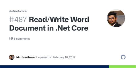 Read Write Word Document In Net Core Issue Dotnet Core Github