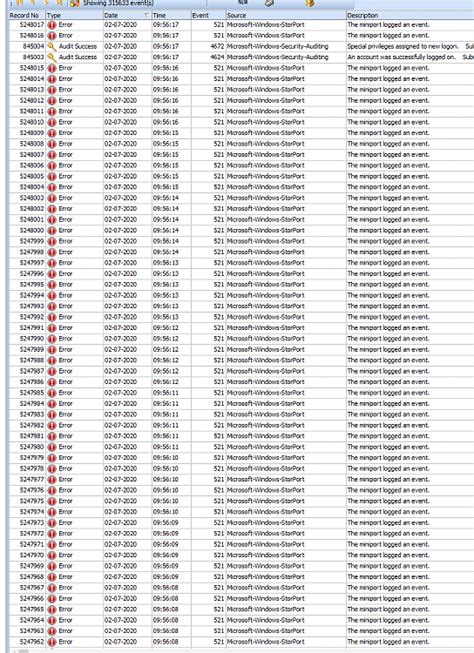 eventid521 the miniport logged an event solved windows 10 forums