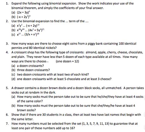 Solved Expand The Following Using Binomial Expansion Chegg Com