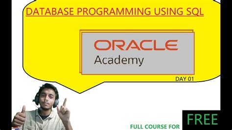 Database Programming Using Sql Day 1 Oracle Application Express Youtube
