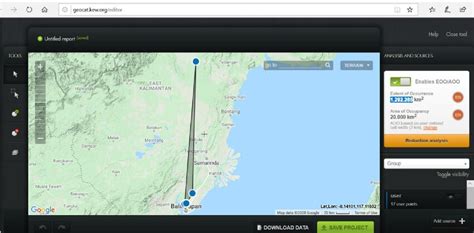 The Extent Of Occurrence Eoo And Area Of Occupancy Aoo Of Etlingera Download Scientific