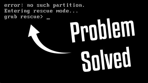 Grub Error No Such Partition Grub Rescue Tech Soldiers Youtube