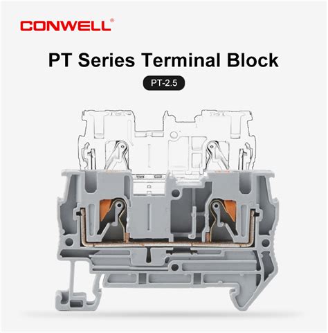 Din Rail Push In Terminal Block Miniature Quick Ground Terminals