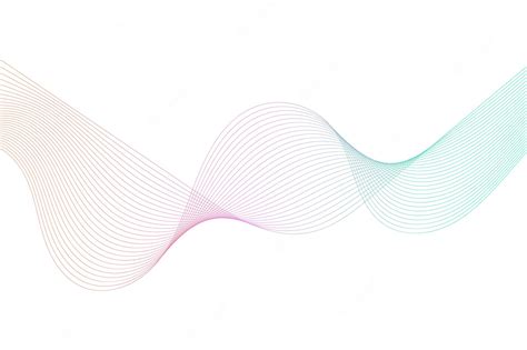 Premium Vector Abstract Colorful Line Wave White Background Modern Wavy Line Abstract Background