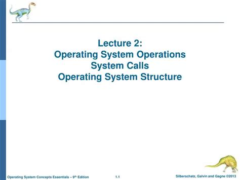 Ppt Lecture 2 Operating System Operations System Calls Operating