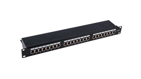 Rs Pro Cat5e 24 Port Rj Patch Panel Stp 1u Black Rs