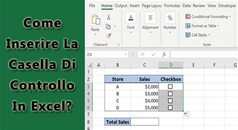Come Inserire La Casella Di Controllo In Excel 2019 Archives Excel