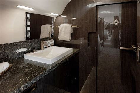 Private Jet Interior Bathroom