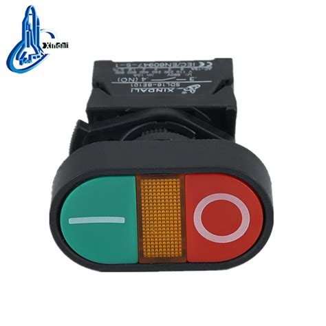 Xdl21 Ebw8365 Waterproof Double Head Push Button Switch With LED Indicator Push Button Switch
