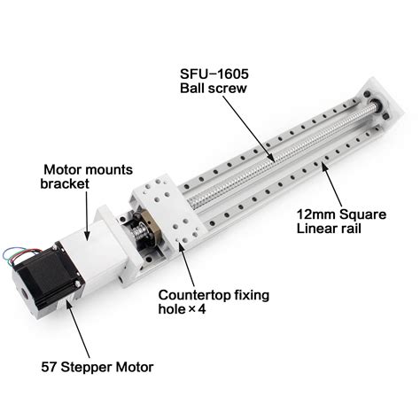 Buy RATTMMOTOR ZBX80 500mm Stroke CNC Linear Stage Motion Actuator X Y Z Axis Linear Slide Rail