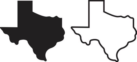 Texas Map Icon Set Isolated Royalty Free Vector Image