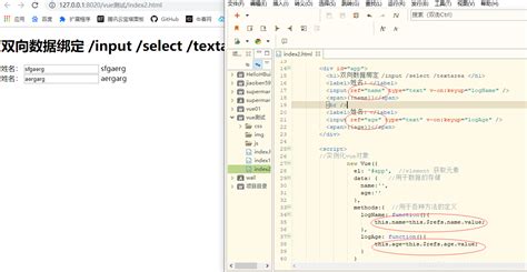 Vue学习 五 数据的双向绑定v Modelv Model绑定值得时候把对象名显示上去了 Csdn博客