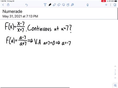 solved use the definition of continuity to determine whether f is