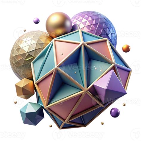 Serene Contemporary Geometric Voronoi Shapes Cutout For Branding