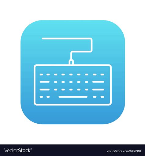 Keyboard Line Icon Royalty Free Vector Image Vectorstock