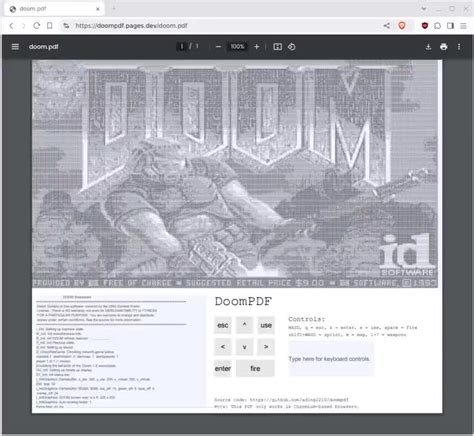 About Malware And Doom 🎮 But Now Inside A Pdf Works Only In