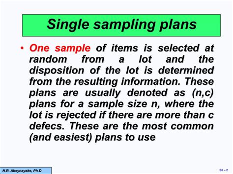 6 Sampling Plan Single Sampling Pdf