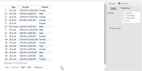 How To Create A Table Of Raw Data Values Q Help