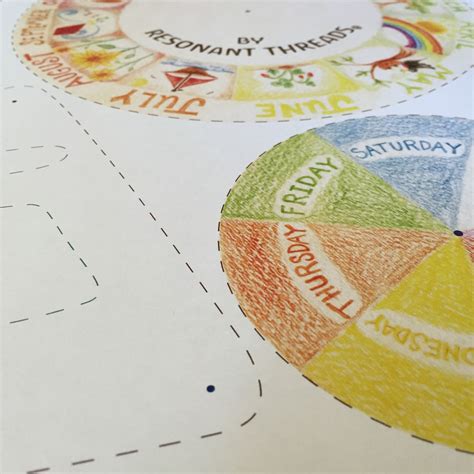 Circular Calendar Etsy