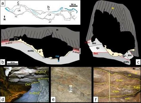 Map View Of The Lr Show Cave Section A Geological Cross Section Of