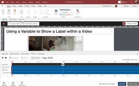 using a variable to show a label within a video