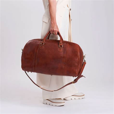 Holdall In Handcrafted Leather Fantini Pelletteria