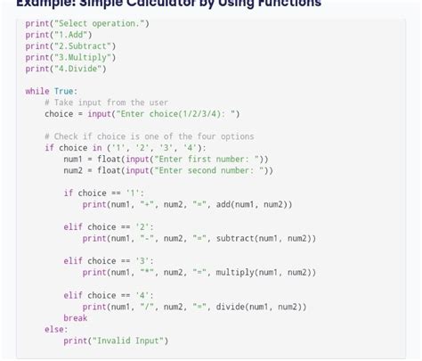 Solved Program Make A Simple Calculator This Function