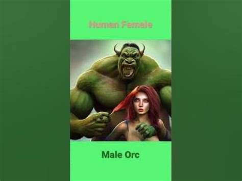 Male Orc X Human Female Aigeneratedart Romantic Orcs Fantasy
