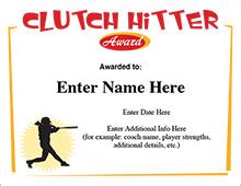Softball Certificates Free Award Certificates