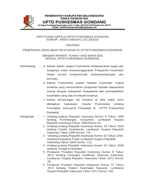 Contoh Sk Dan Sop Pdf