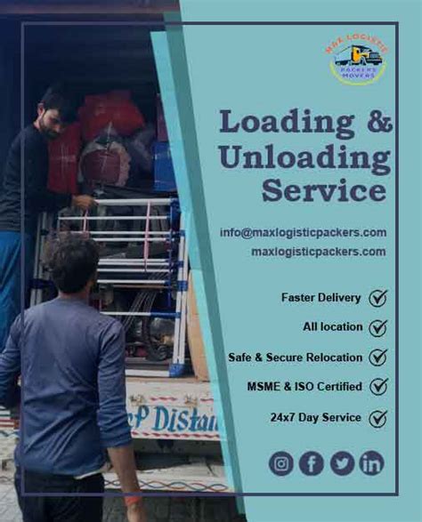Loading And Unloading Max Logistic Packers Movers