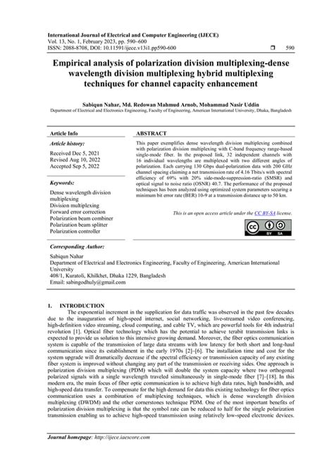 Empirical Analysis Of Polarization Division Multiplexing Dense