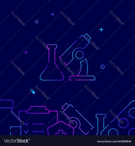 Microscope Analyzes Gradient Line Icon Royalty Free Vector