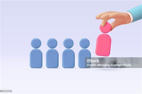 성공적인 새로운 아이디어를위한 리더십 손을 잡는 훌륭한 사업 아이디어 사람과의 리더십 연결 파트너십 개념에 대한 비즈니스 도전 3d 리더십 아이콘 벡터 렌더링 일러스트레이션