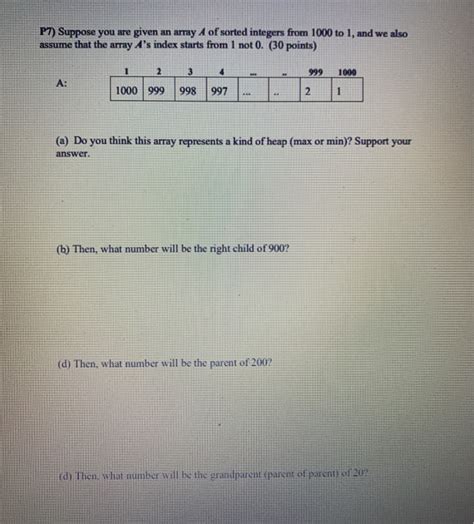 Solved P7 Suppose You Are Given An Array A Of Sorted