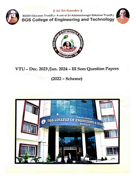 3rd Semester Vtu Question Papers Pdf
