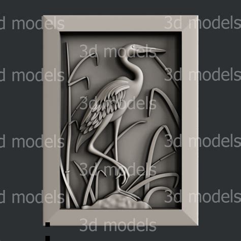 3d stl models for cnc router or 3dprinter stork p63