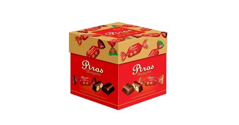 Piros Mogyorós Dupla Tejcsokoládé Praliné Mogyorókrémmel 156g Bonbon