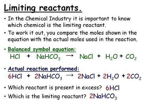 Limiting Reactants Stoichiometry GCSE Lesson SC9c CC9c Teaching